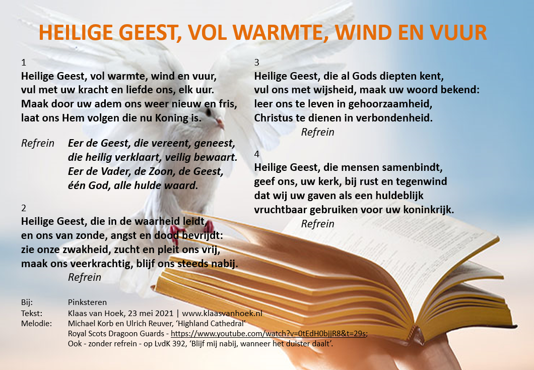 Heilige Geest, vol warmte, wind en vuur (Pinksteren) – Klaas van Hoek